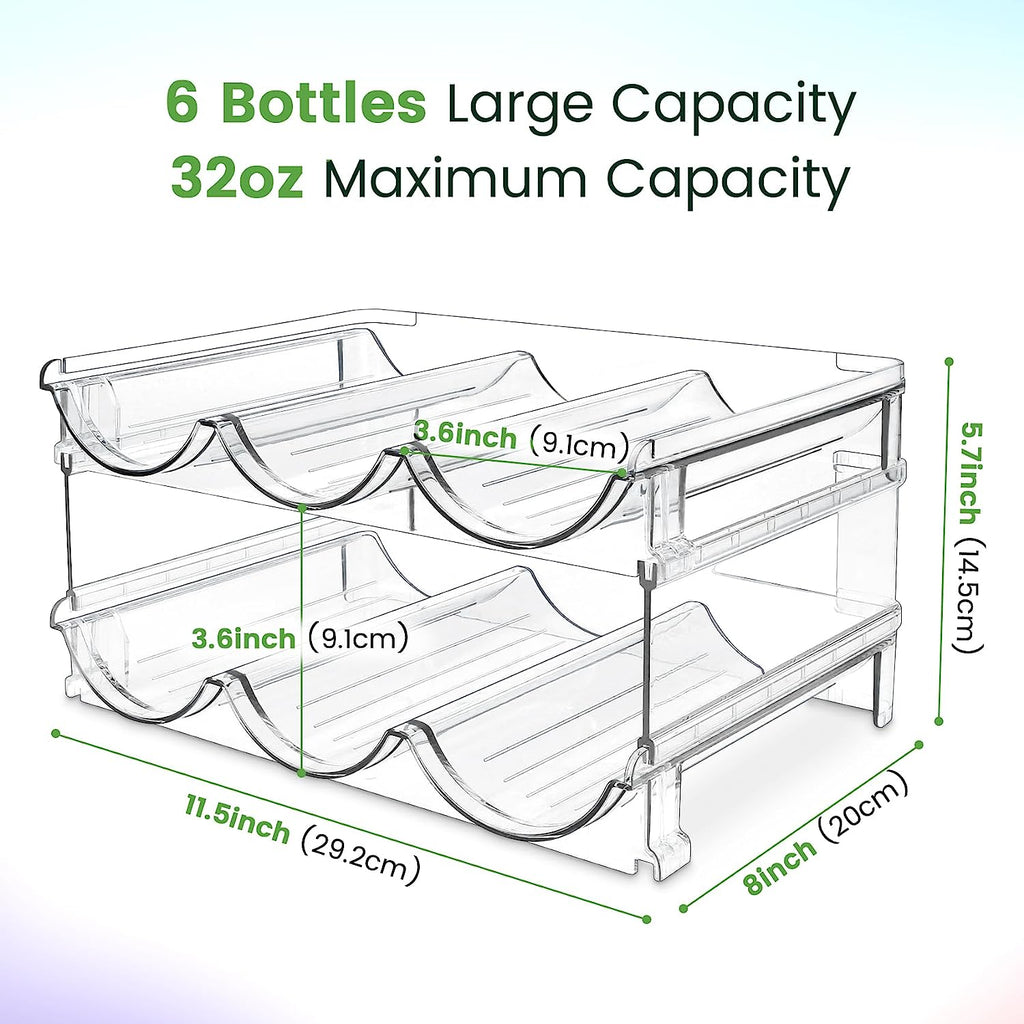Water Bottle Organizer for Cabinet, Water Bottle Storage Organizer, 2 ...
